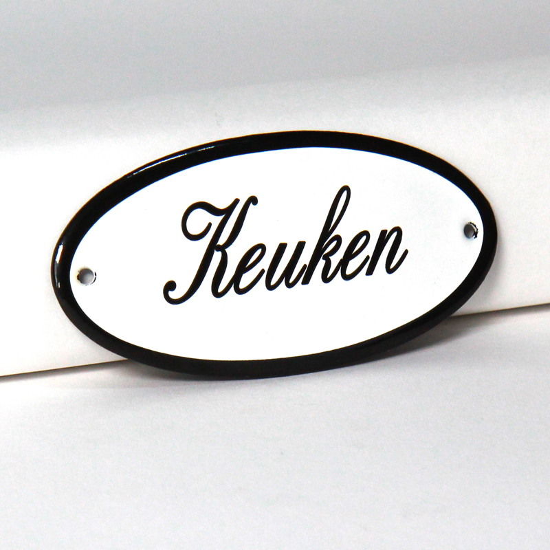 Modèle ovale courbé | Avec des textes standards | Plaque de nom/texte