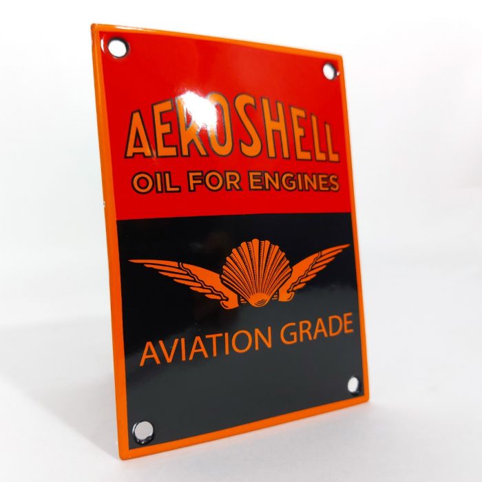 Aeroshell Aviation Grade - plaques émaillées (SUPERB)