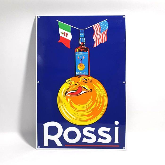 emaille bord ROSSI Martini - vermouth & rossi - torino