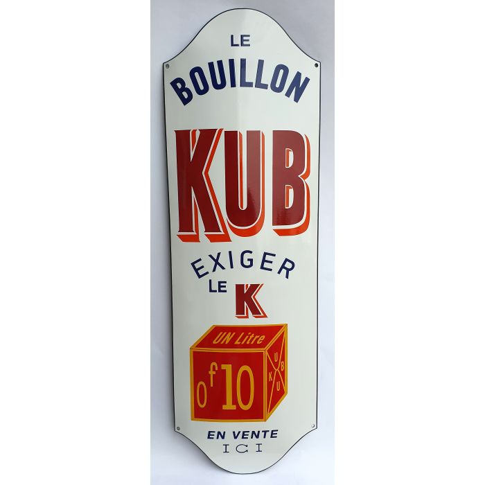 Kub Bouillon plaque emaille