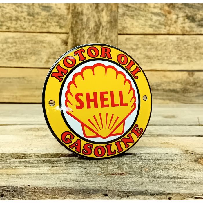 Shell Motor Oil Gasoline - plaques émaillées (SUPERB)