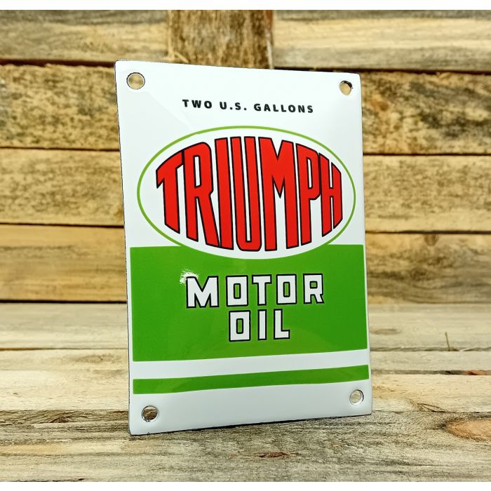 Triumph Motor Oil - plaques émaillées (SUPERB)