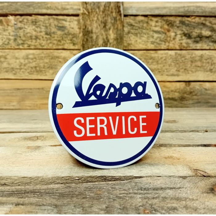 Vespa Service - plaques émaillées (SUPERB)