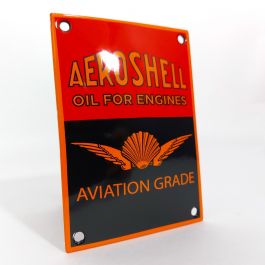 Aeroshell Aviation Grade - plaques émaillées (SUPERB)