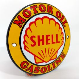 Shell Motor Oil Gasoline - plaques émaillées (SUPERB)