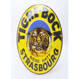 Tigre-Bock Strasbourg plaque émaillée